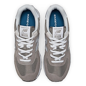 New Balance Men's 574 Core Sneaker, Grey/White, 10