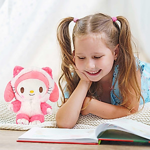 Datigur 10 Inch Cartoon Plush Toys, Cute Melody Stuffed Animal Pillow Doll Soft Cartoon Room Decor Anime Plush Figure Toy Perfect Birthday Party Favor Gifts for Girls Children Fans