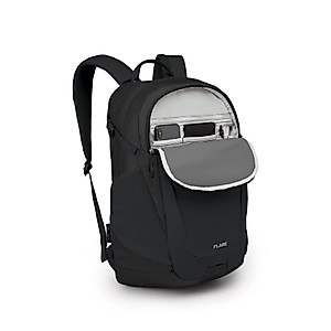 Osprey Flare Everyday Laptop Backpack, Black