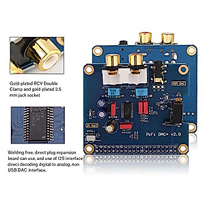Integrated Negative Charge Pump HiFi DIGI Digital Audio Card I2S Interface PiFi DIGI DAC with Gold-Plated 3.5 mm Jack Socket for Raspberry PI 3 Model B / 2B / B
