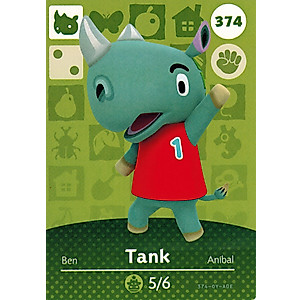 Nintendo Animal Crossing Happy Home Designer Amiibo Card Tank 374/400 USA Version