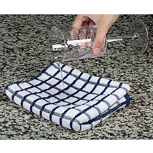 White Classic [8 Pack] Premium Dish Towels for Kitchen, with Hanging Loop - Heavy Duty Absorbent 100% Cotton 410 GSM Terry Kitchen Towels, 16x26 (Multi)