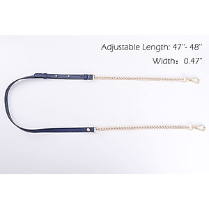 VanEnjoy Genuine Leather Chain Strap Replacement Purse Crossbody Bag Handbag Adjustable (Black)