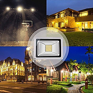 LED Flood Light,30W 3000lm 6000-6500K Cold White,IP65 Waterproof,Aluminium Strahler 110V Outdoor Super Bright Security Lights,Stadium Lights for Garden,Garage,Warehouse,Square (Cold White, 30W)