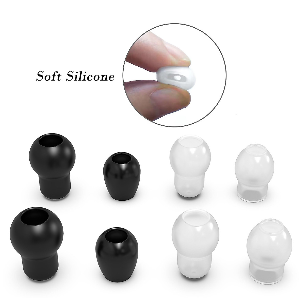 4 Pairs 3 Sizes(L,M,S) Littmann Stethoscope Replacement Ear Tip Piece, 6Pcs Littmann Stethoscope Accessories Spare Parts Soft Earplug Earbud Large Small Middle, 2Pcs MDF ADC Stethoscope Ear Cover Bud