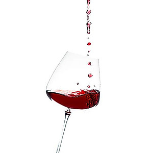 Grassl Cru Wine Glass, Hand-Blown Crystal Wine Glass for Burgundy Red Wine like Chardonnay and Pinot Noir