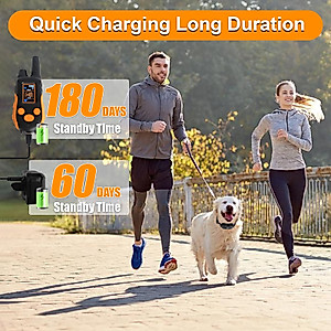 GUIASIPULE 4 Safe Training Modes Waterproof Dog Training Collar, 3300FT Dog E Collar with Remote (for 8-120lbs Dogs), Shock Collar for Large (60-100lbs) Medium(40-60lbs) Small(15-30lbs) Dogs