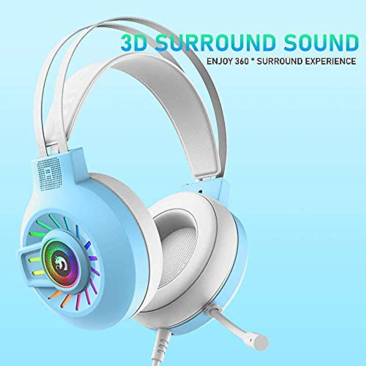 60% Mechanical Gaming Keyboard and Mouse and Mouse pad and Gaming Headset,4 in 1 Wired 68 Keys LED RGB Backlight Bundle for PC Gamers,Xbox,PS4 Users (White/Red Switch)