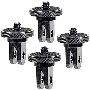VIZEMO 4 PCS Aluminum Camera Tripod Adapter 1/4"-20 Conversion Adapter Mount Compatible with Gopro Action Cameras insta360 and Other Standard 1/4 Accessories（4 PCS）