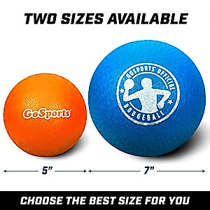 GoSports 5 Inch Inflatable No Sting Dodgeball 6 Pack Includes Ball Pump & Mesh Bag