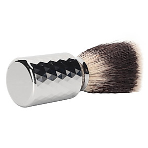 Beard Brush for Men, Alloy Handle Nylon Bristles Shaving Brush, Quick Dry Dirt Removal Mustache Men Shaving Brush for Home and Salon