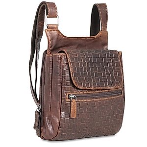 Voyager Woven Slim Crossbody Bag #WF831 (Black)