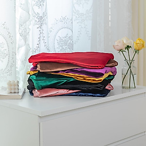 Stretch Velvet Fabric by The Yard for Apparel,Sewing,Crafting,Full Dress 93% Polyester 7% Spandex 63" Wide (Gold,1Yard)