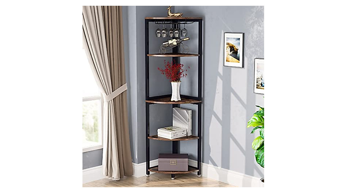 Tribesigns 5 Tier Corner Shelf - Stylish Storage Solution