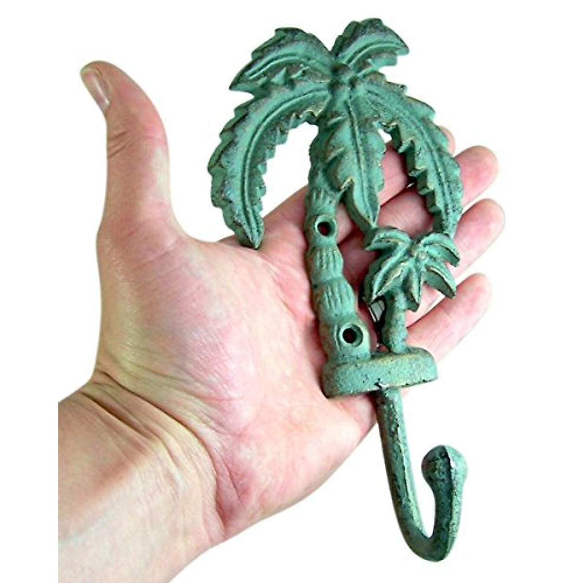 K-Musculo Palm Tree Cast Iron Wall Hooks 8 Inch (Set of 2)