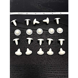KOMORAX 50 pcs Medium Multi-Gauge Rivet 3/16" or 7/32" Hole Patio Strapping Fasteners Webbing Lawn Chair Lounge (White)