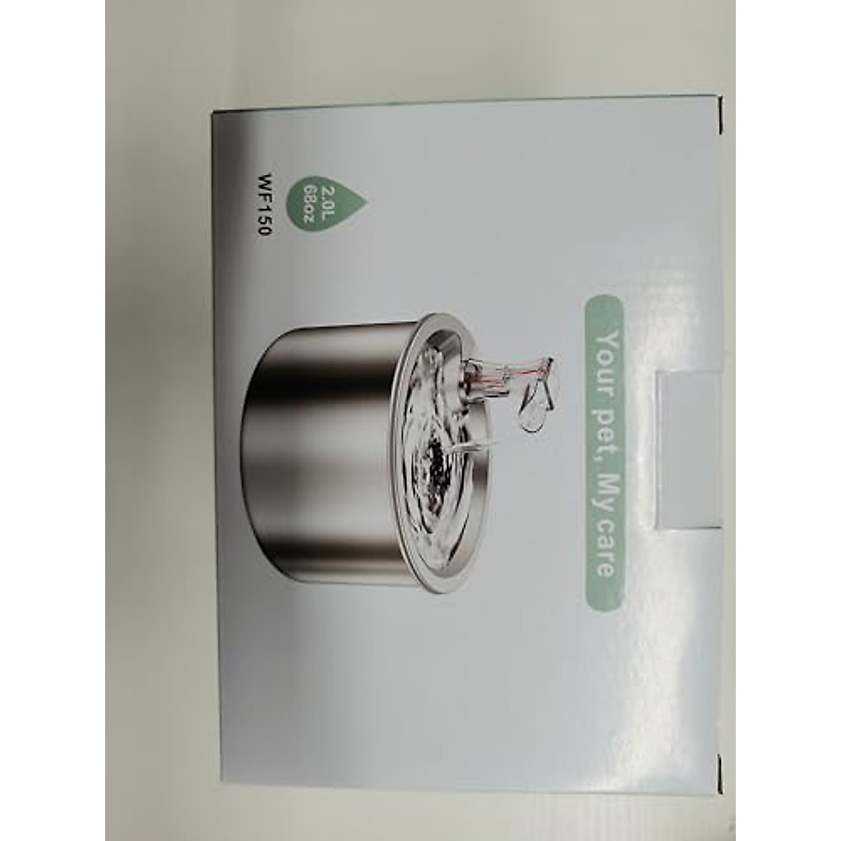 Heroange Cat Water Fountain Stainless Steel, 68oz/2L Ultra Quiet Pet Water Fountain for Cats Inside, Automatic Pet Drinking Fountain with Filters, Dog Water Dispenser Bowl Dishwasher Safe