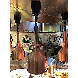 Commercial Heat Lamp Food Warmer Light Hotel Buffet Heat Lamp 5Pieces Food Heating Lamp Keep Food Heating Lamp with 250W Infrared Bulb RestaurantsHanging Chandelier
