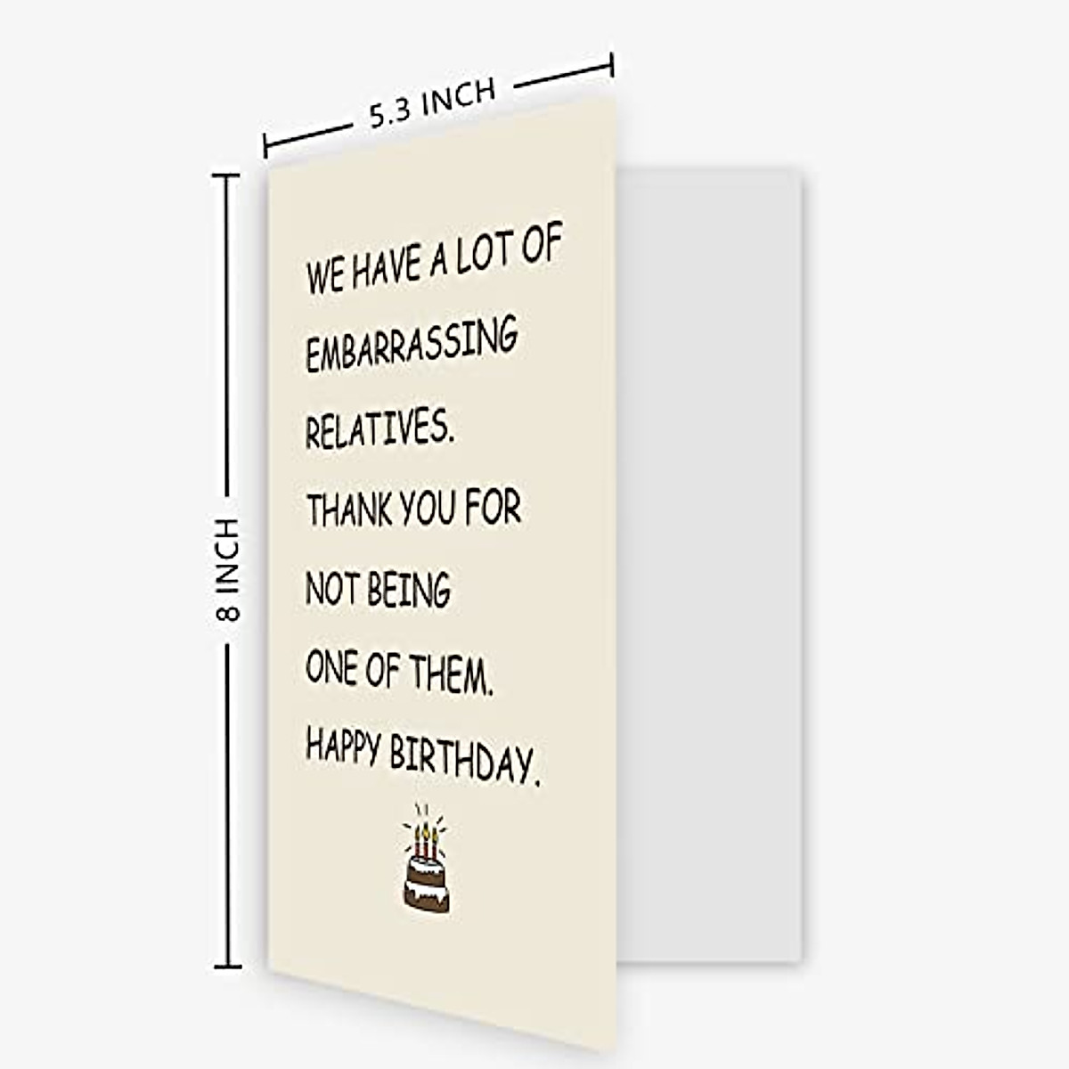 Ogeby Funny Birthday Card for Cousin, Aunty, Uncle, Humor Birthday Card Gift, Embarrassing Relatives Card for Sister, Brother