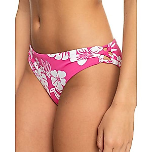 Roxy Women's Standard Beach Classics Hipster Bikini Bottom, Shocking Pink Hello Aloha 232