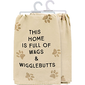 Primitives by Kathy This Home is Full of Wags & Wigglebutts Kitchen Towel