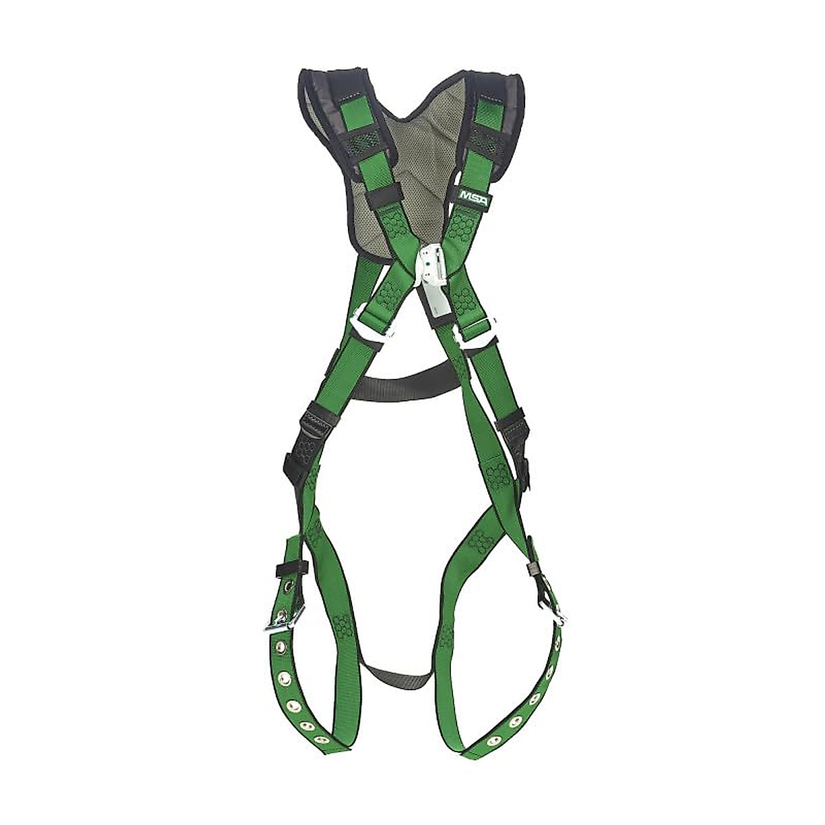 MSA 10205845 V-Form+ Full Body Safety Harness - Size: Standard (Medium), D-Ring Configuration: Back, Tongue Buckle Leg Straps, With Shoulder Padding, Full Body Harness
