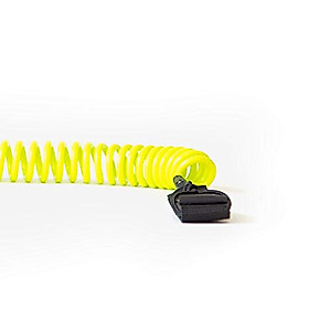 Retrospec Helix 10' Coiled Leash for Stand Up Paddleboarding, Lime Green