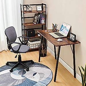 Coavas Computer Desk 40 Small Student School Writing Desk, Easy Assembly Study Writing Table Home Office Desk Modern Simple Style PC Desk for Small Space, Study Kids Black Desk, Metal Frame