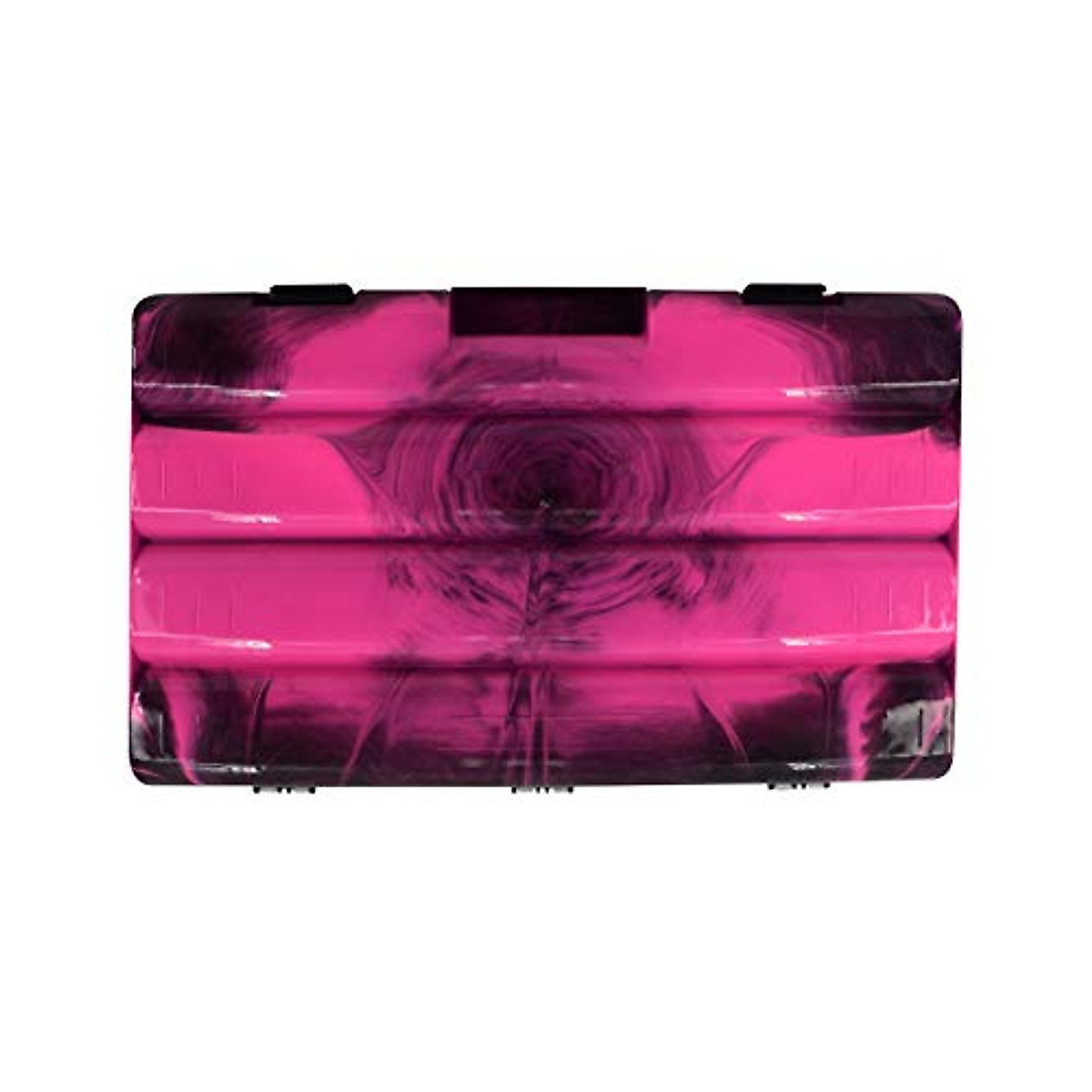 Evolution Outdoor 3700 Drift Series Fishing Tackle Tray – Pink, Colored Tackle Box Organizer with Removable Compartments, Clear Lid, 2 Latch Closure, Utility Box Storage