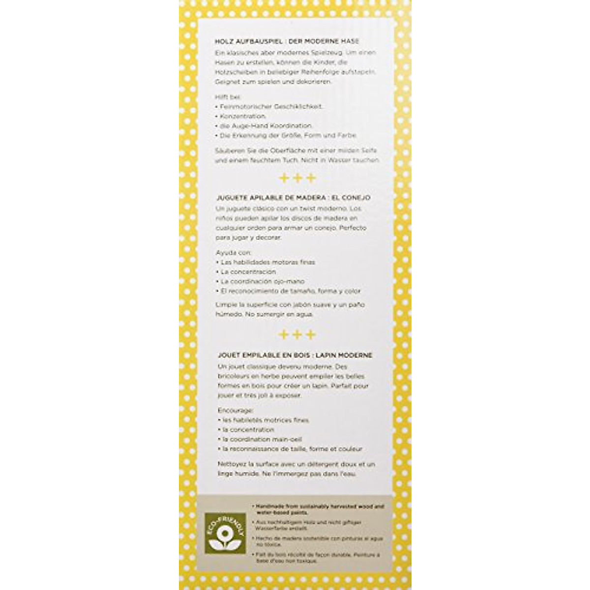 Petit Collage Modern Bunny Wooden Stacking Toy – Solid Wooden Stacking Rings for Kids, Activity Toys Designed with Safe Materials – Active Toy for Babies and Toddlers 12+ Months