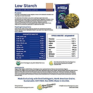 New Country Organics Low Starch Horse Feed, 40 lbs