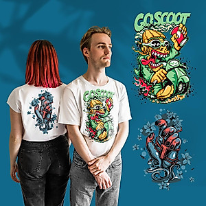 Tuca DTF Powder and Transfer Film for DTF Sublimation Printer, 500G/1.1 lbs White Digital Hot Melt Adhesive applies to All DTF Transfer Printers for Digital Prints on T-Shirts Textile A4/A5 20 Sheets