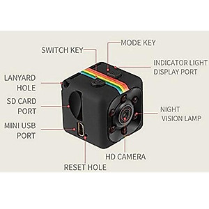 Sansnail Mini Camera 1080P SQ11 Portable Small HD Nanny Cam with Night Vision and Motion Detection Indoor Covert Security Camera for Home and Office