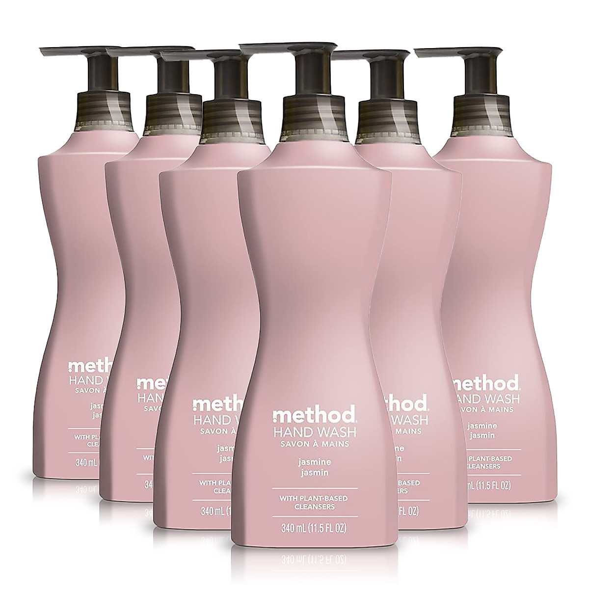 Method Gel Hand Wash, Jasmine, Biodegradable Formula, 11.5 fl oz (Pack of 6)