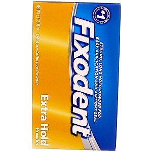 Fixodent Extra Hold Denture Adhesive Powder, 2.7 oz