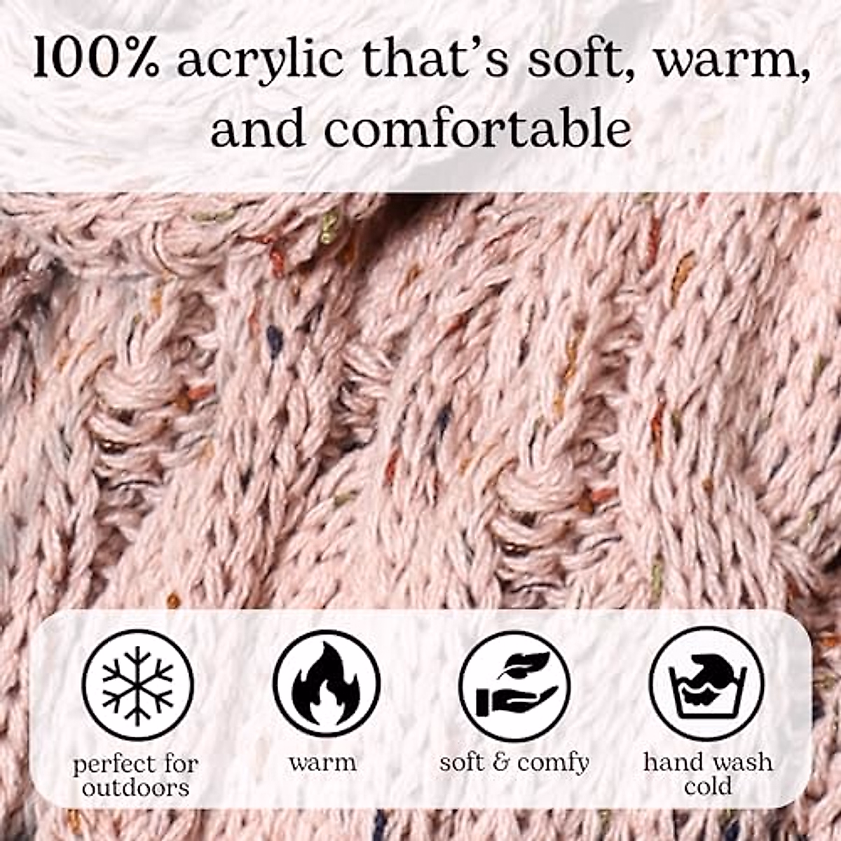 Funky Junque Hat Scarf Glove Set for Women Christmas Gifts Winter Matching Beanie Infinity Scarf Texting Gloves Confetti Indi Pink