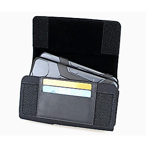 aubaddy Nylon Dual Phone Holster Pouch Case for 2 Phones, Fit for iPhone 15 14 13 12 11 Pro Max Series, iPhone 15 14 8 7 6s 6 Plus Series, Samsung Galaxy S23 S22 S21 Ultra Plus FE, Google Pixel 7 6