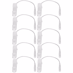 Electrode Cable, ANGGREK 10 Pcs 2.0 Mm Ear Clip Electrode Cable Connection Cable for Digital Tens Massage Machine