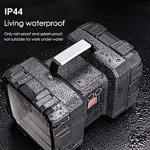 AlpsWolf Rechargeable Flashlight, LED Spotlight Flashlight 10000 Capacity 1200LM 20h Ultra-Long Standby 3+4 Lights Modes Camping Flashlight Waterproof with USB Output as a Power Bank