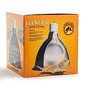 Fluker's Sun Dome Reptile Lamp - Deep Dome Flush Mount Light Fixture, 8.5 Inches