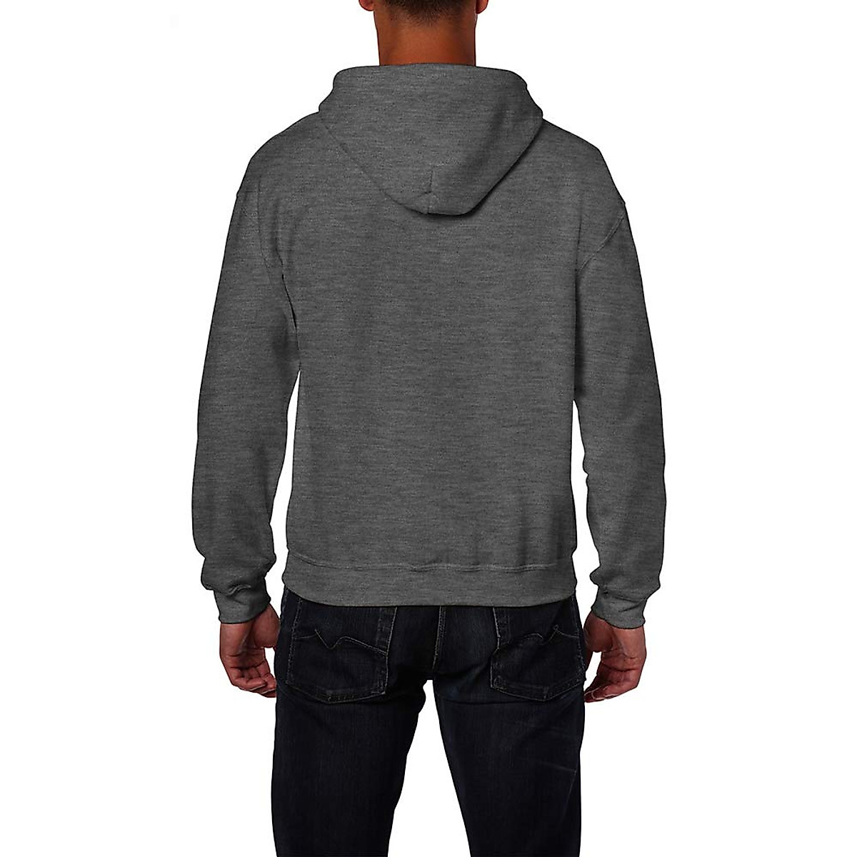 Gildan Heavy Blend Unisex Adult Full Zip Hooded Sweatshirt Top (XL) (Ash)