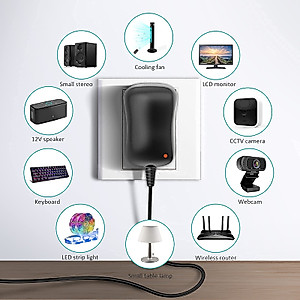 Aisilk Multi-Voltage AC DC Power Adapter 3V-12V 1000mA 1A Max 12W Universal Switching AC/DC Charger W/ 8 Adapter Plugs Compatible with 3V 4.5V 5V 6V 7.5V 9V 12V Electronic Devices