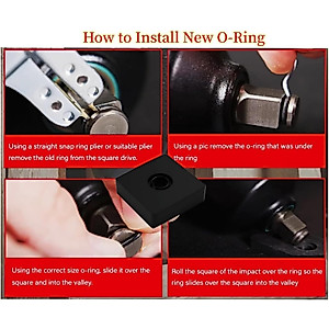 QMTCYXGS ( 12+12 Sets 1/2” & 3/8" Impact Retaining Ring Clip Friction Ring Hog Ring with O-Ring for Milwaukee Electric Pneumatic Type Impact Wrench, Includes Install Tool