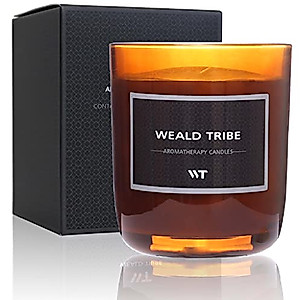 Scented Soy Candles, Vanilla Whiskey Aromatherapy Candles, Gifts Candles with Premium Natural Soy Candles for Home Scented & Bathroom Decor, Single Wick Candles 7 oz 40 Hour Burn