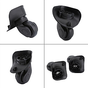 2Pcs PVC Trolley Luggage Spare Wheel Suitcase Swivel Caster Wheels Replacement Accessary