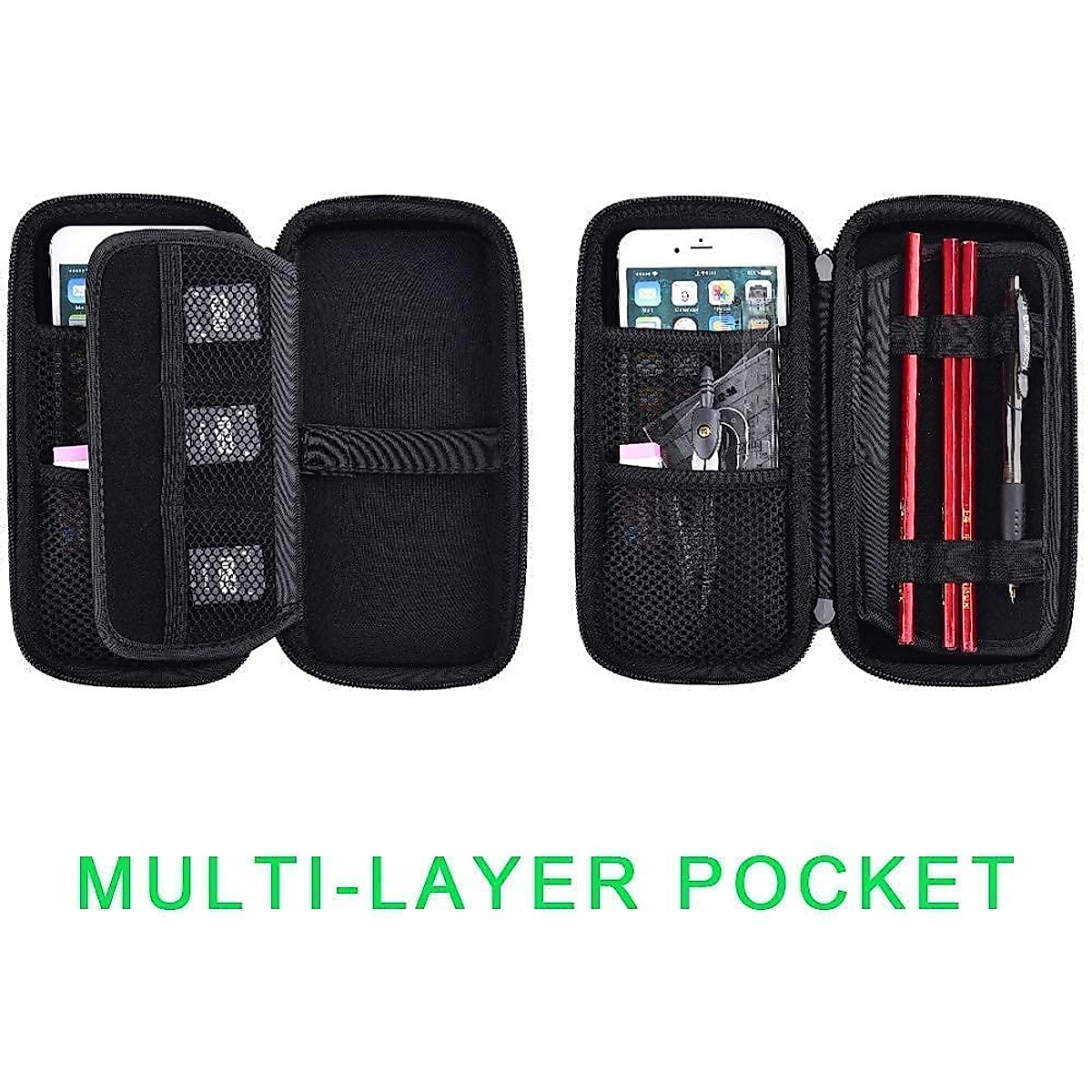 PAIYULE Travel Case for Texas Instruments Ti Nspire CX CAS II Ti-84 Plus CE Graphing Calculator, Large Capacity for Pens, Cables and Other Accessories -Black (Box Only)
