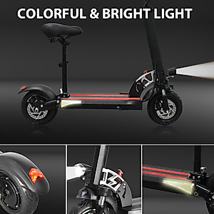 Bikydom Electric Scooter for Adult,800W 15AH Folding E Scooter Up to 28MPH & 28 Miles Travel Range,10'' Vacuum Tires Electric Scooter with Seat