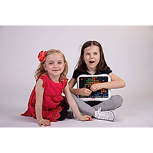 Quercetti Peg Brite Light-Up Toy - Design and Create Mosaic Art on The Peg Board with 120 Pegs & Bright LED Lights, Promotes Creative Thinking and Fine Motor Skills, for Kids Ages 3 Years & Up