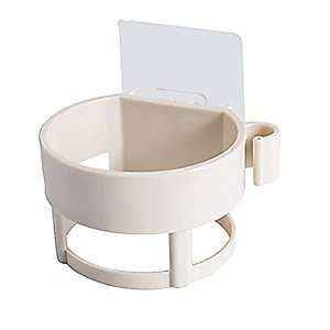 BLMIEDE Hair Dryer Holder Bathroom Hair Dryer Holder Hair Care Tools Holder Wall Mount Home Organization Must Haves (Beige, One Size)