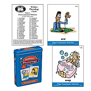 Super Duper Publications | Webber® Illustrated Phonology Eight Fun Decks Bundle | Communication and Language Processing Skills Flash Cards | Educational Learning Resource for Children